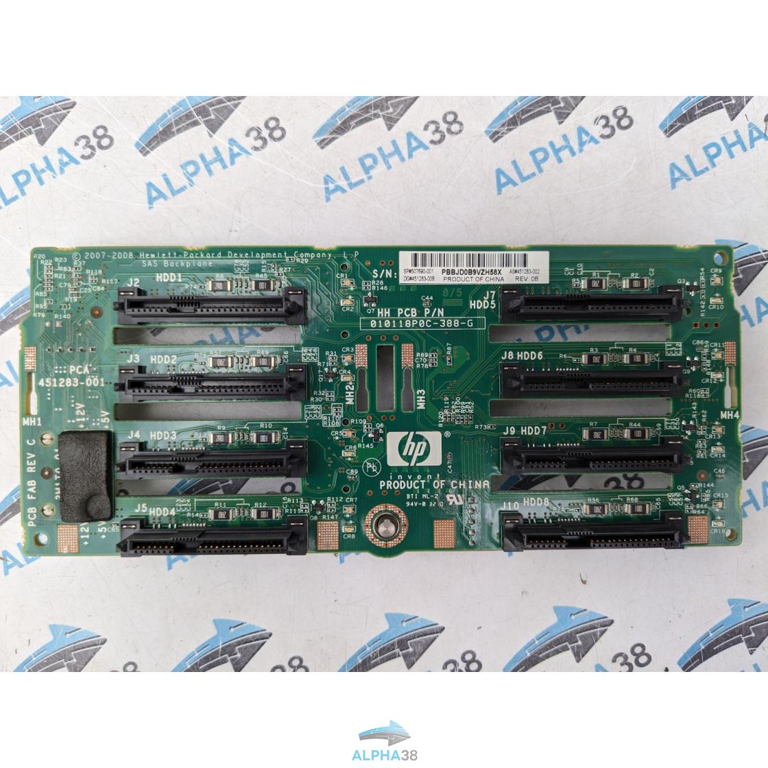 HP 507690-001 Proliant DL380 G6 G7 8 Bay 2.5 SAS Hard Drive Backplane ...